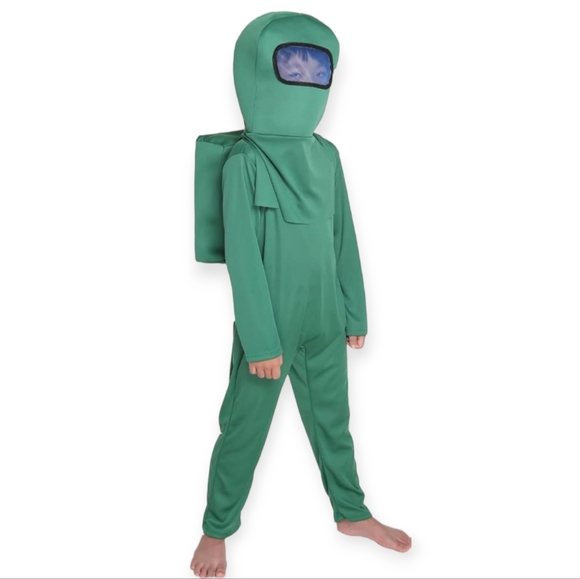 Costumes | New Among Us Game Cosplay Costume Kids Kids Green Jumpsuit ...